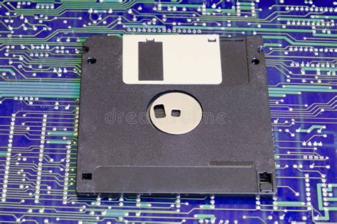 Floppy Disk Against Electronic Circuit Board Stock Photo Image Of Industry Computer 198267216