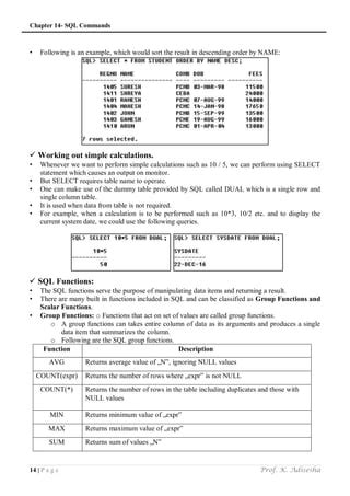 Sql Commands Pdf