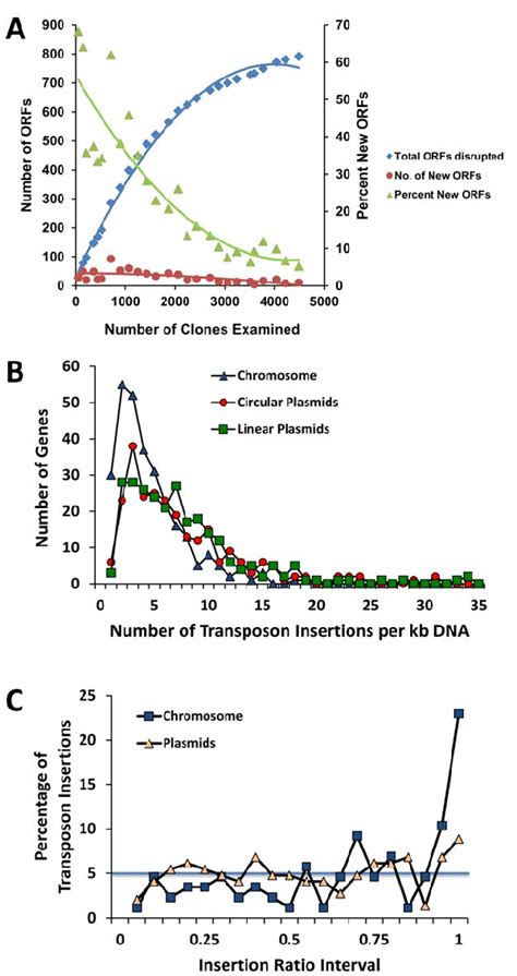 Characteristics Of Transposon Insertions In B Burgdorferi Genes A