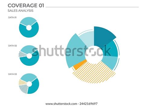 Pie Data Analysis Charts Color Vector Stock Vector Royalty Free