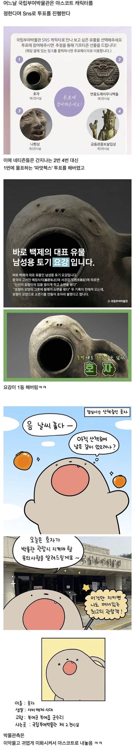 국립부여박물관의 귀여운 마스코트