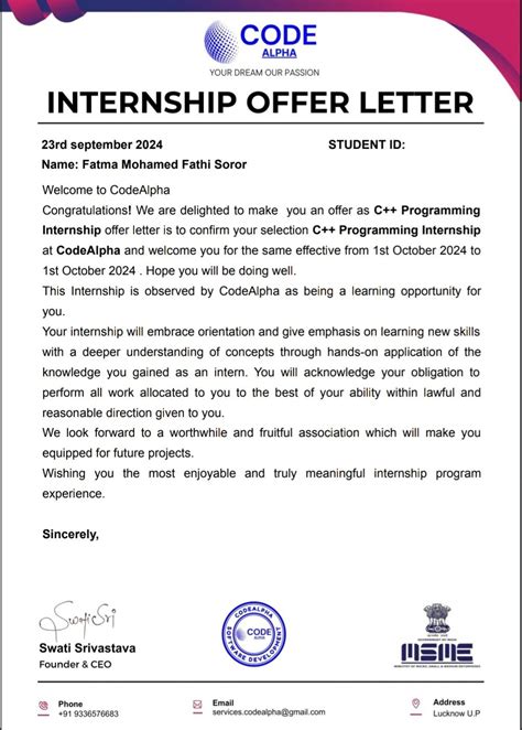 Fatma Soror On Linkedin Codealpha Internship Softwaredevelopment Codingjourney