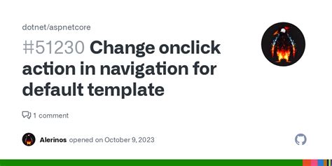 Change Onclick Action In Navigation For Default Template Issue 51230 Dotnet Aspnetcore GitHub