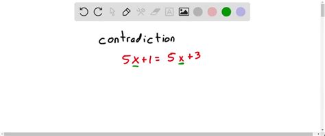 Solved An Equation That Is A Contradiction Has Choose One One Solution No Solution Or