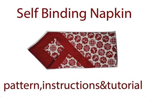 Free Sewing Patterns Download Self Binding Napkin PDF Sewing