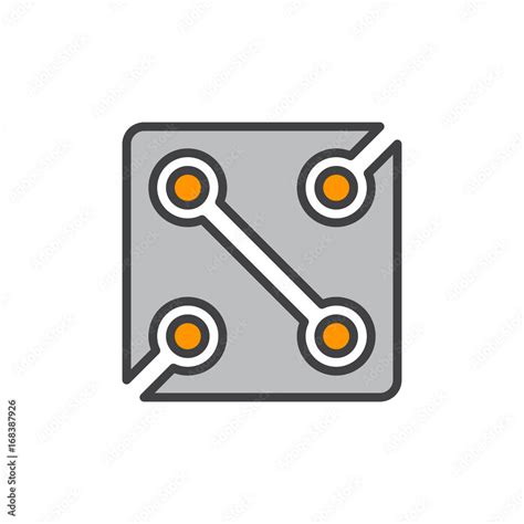 Electronics Circuit Filled Outline Icon Line Vector Sign Linear Colorful Pictogram Isolated On
