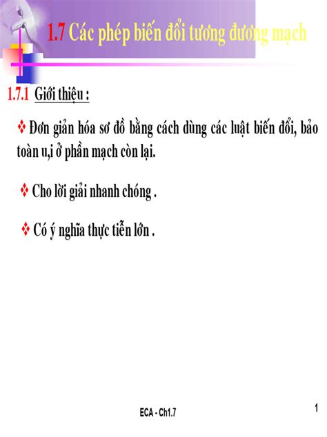 Eca Ch1 7 Equivalent Circuit Pdf Analog Circuits Power Physics