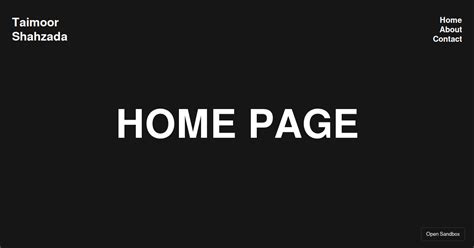 Taimoorshahzada Page Transition Animation In React Js With React Router