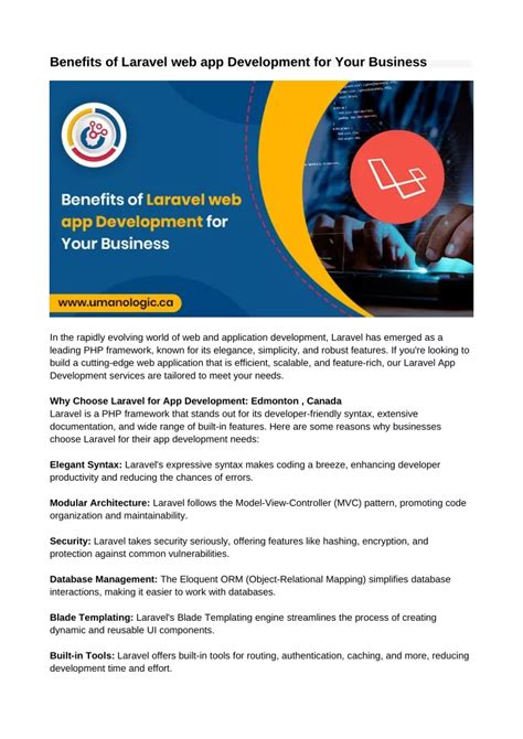 ppt benefits of laravel web app development for your business png