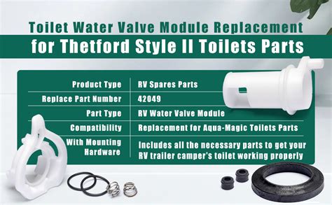 Toilet Water Valve Module Kit Replacement For Thetford Rv