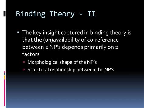 Ppt Binding Theory Powerpoint Presentation Free Download Id1841597