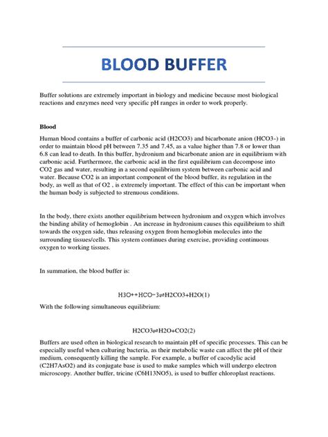 Carbonic Acid Bicarbonate Buffer Maintains Blood Ph Pdf Buffer Solution Bicarbonate Carbonic Acid Bicarbonate Buffer Maintains Blood Ph Pdf Buffer Solution Bicarbonate