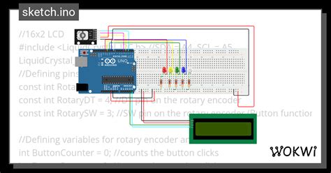Rotary Switch Encoder Wokwi Esp32 Stm32 Arduino Simulator