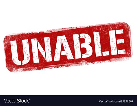 Unable Sign Or Stamp Royalty Free Vector Image