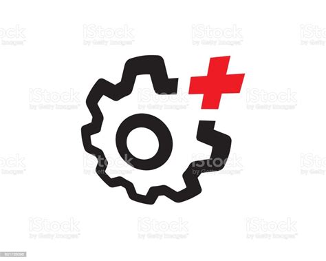 테크 플러스 기호 서식 파일 디자인 벡터 상징 디자인 개념 크리에이 티브 기호 아이콘 로고에 대한 스톡 벡터 아트 및 기타