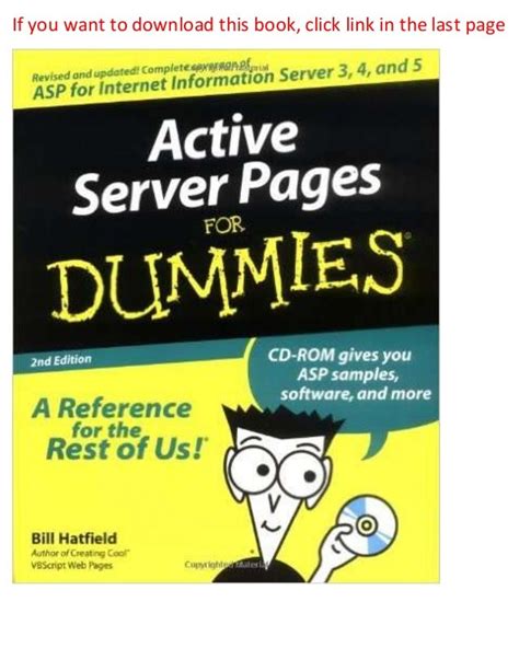 active server pages for dummies 2nd edition pdf ebook full free