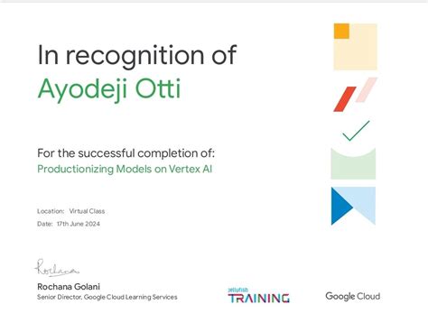 ayodeji otti on linkedin vertexai productionizingmodels mlops