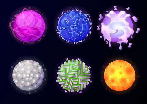 Premium Vector Magical Game Orbs With Glowing Neon Effect Magic Crystal Balls Energy Spheres