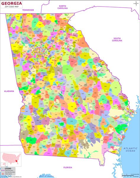 Map Of Ga Zip Codes