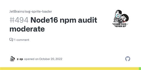 Node16 Npm Audit Moderate · Issue 494 · Jetbrainssvg Sprite Loader