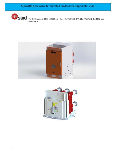 6 Operating Sequence Sysclad Pdf Switch Fuse Electrical