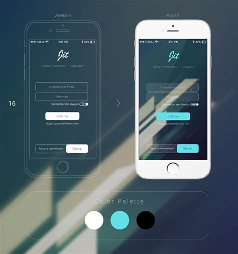 Mobile Login UI Design Options Behance