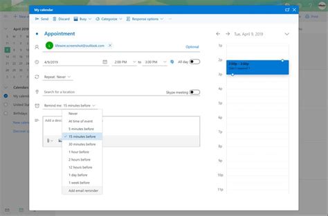 How To Create Outlook Calendar Email Reminders