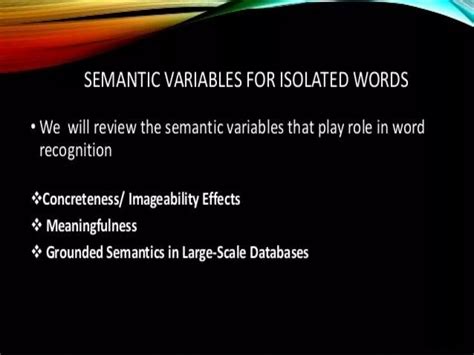 Visual Words Recognition Pptx Biological Sciences Science