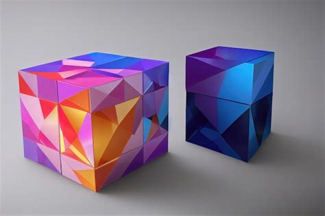 Premium Photo A Cube With A Triangle Design On It