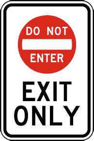 Buy Enter Exit Signs Orders Over Ship Free