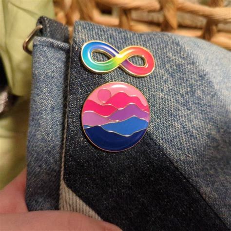 Subtle Bisexual Flag Enamel Pin Enamel Cute Pin Set Pins Laple Pin Hard