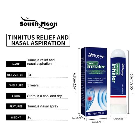 South Moon Tinnitus Relief Nasal Inhaler Deafness Hard Hearing