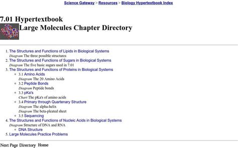 Hypertextbook Large Molecules Ebook For 9th 10th Grade Lesson Planet
