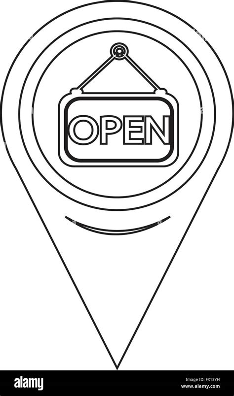 Map Pointer Open Icon Stock Vector Image Art Alamy