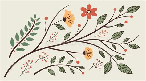 Decorative Floral Pattern Ornamental Plant Design Vector Design Generative Ai Stock Vector