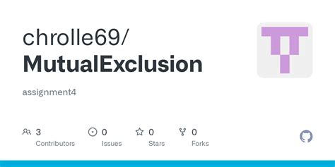 Github Chrolle69mutualexclusion Assignment4