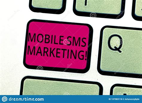 Handwriting Text Mobile Sms Marketing Concept Meaning Campaign That Interact With Your