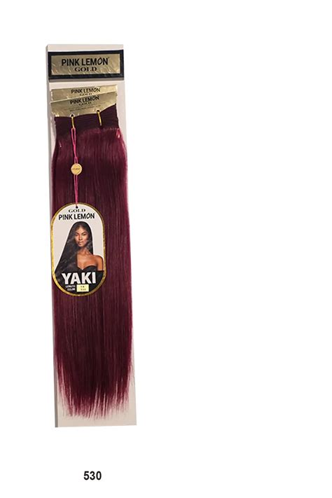 Pink Lemon Gold 100 Remi Human Hair Weave Yaki 10