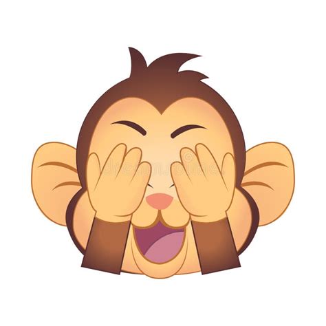Cute Monkey Emoji Stock Vector Illustration Of Mood 194407249