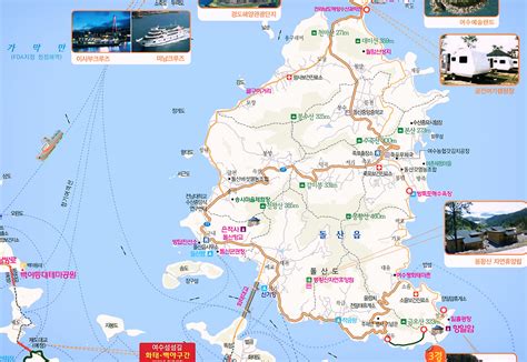 여수 지도 크게보기 시내 버스 주요 관광지 10선 소라면 화양면 돌산읍 금오도 문화거리 이순신 광장