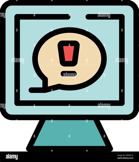 Internet Risk Icon Outline Vector Online System Mobile Protocol Color