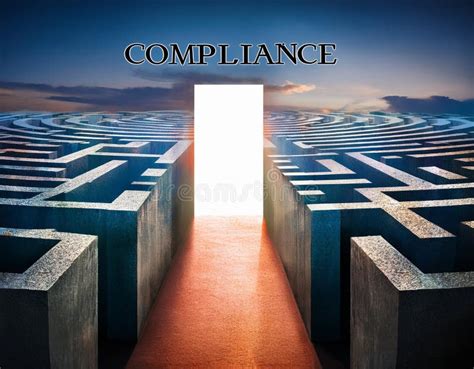 Show A Maze With An Exit Marked Compliance Symbolizing Navigating