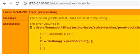 Using Strict Type Decision Methods In ColdFusion