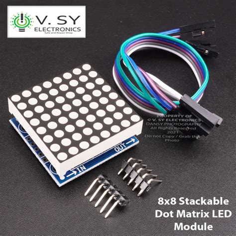 Max7219 Smd 8x8 Stackable Dot Led Matrix Light Module Board For Arduino