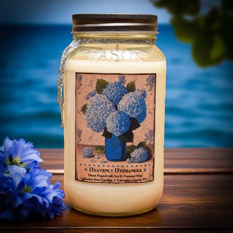 Heavenly Hydrangea Scent Collection Herbal Star Candles