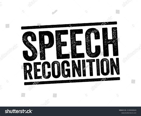 Speech Recognition Ability Machine Program Identify Stock Vector