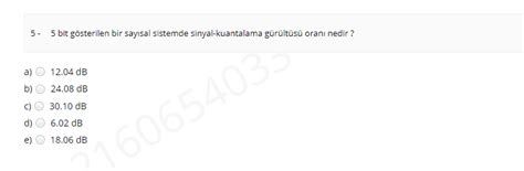 Solved What Is The Signal To Quantization Noise Ratio In A 5