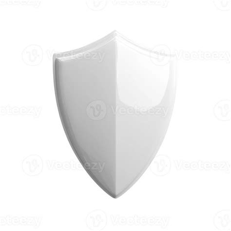 A White Three Dimensional Shield Shape 55660112 Png