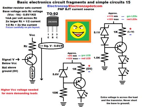 017 Pnp Bjt Current Source Set With Zener Diode Electronzap
