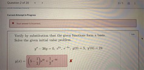 solved verify by substitution that the given functions form